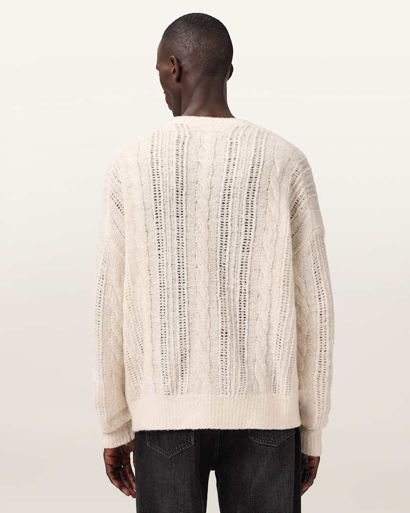 Josif Oversized Wool Jumper ECRU WHITE | ALLSAINTS